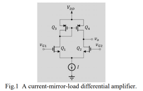 Solved Design a current-mirror-load differential amplifier. | Chegg.com