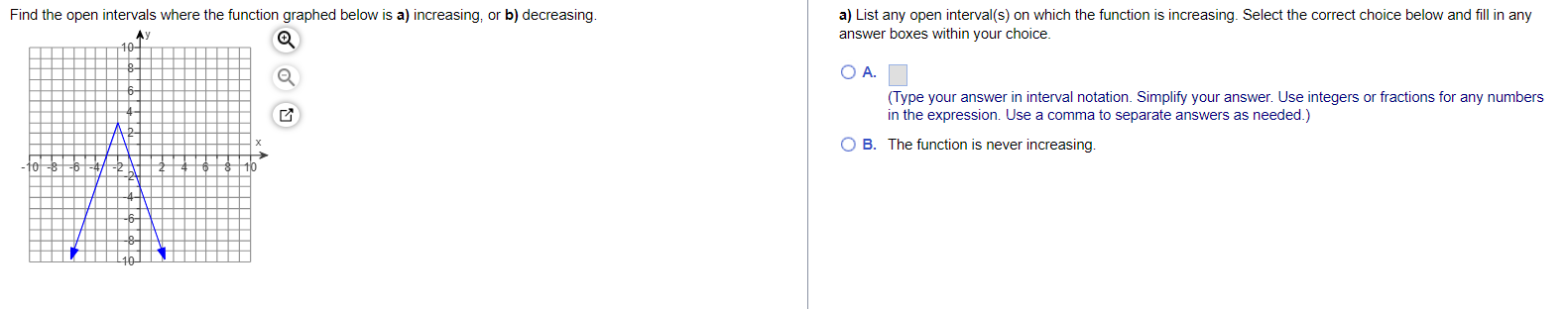 Solved a) List any open interval(s) on which the function is | Chegg.com