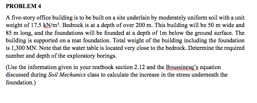 Solved PROBLEM 4 A five-story office building is to be built | Chegg.com