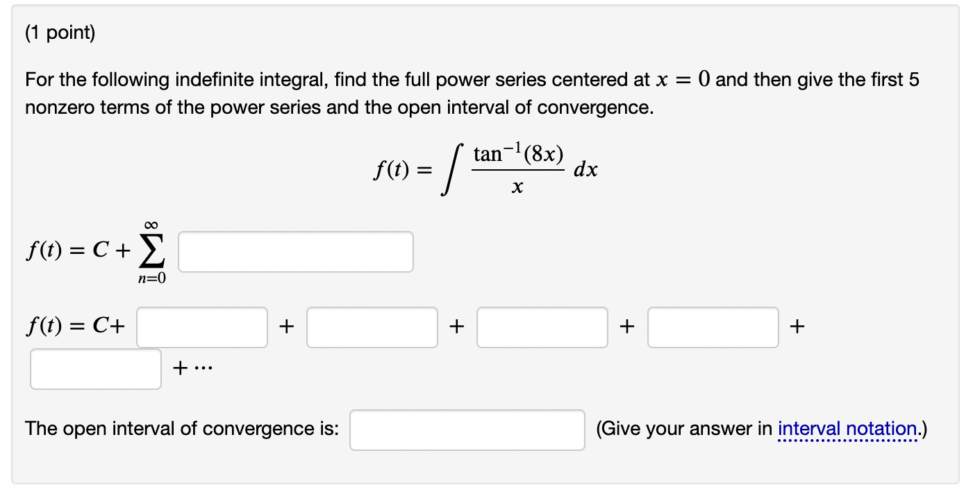 For the following indefinite integral, find the full | Chegg.com