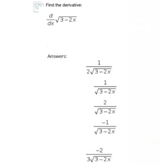 Solved Find the derivative d x-3 dx 2-5x Answers: 17-10x | Chegg.com