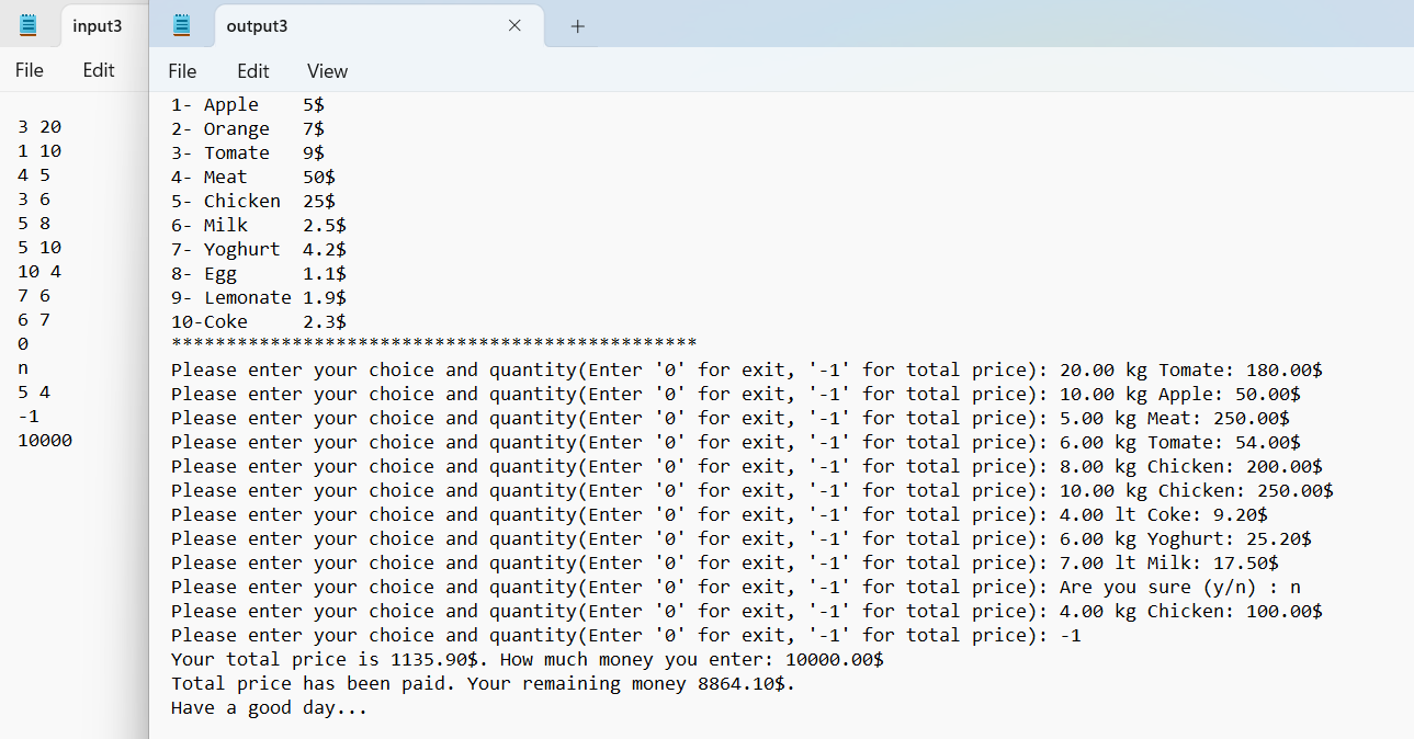 Solved Create a basic online shopping system in C. The menu | Chegg.com