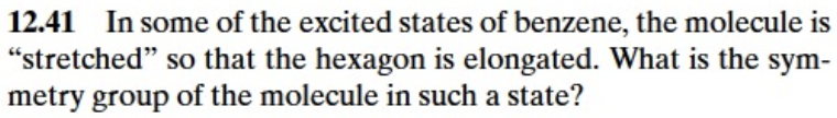 Solved 12.41 In some of the excited states of benzene, the | Chegg.com