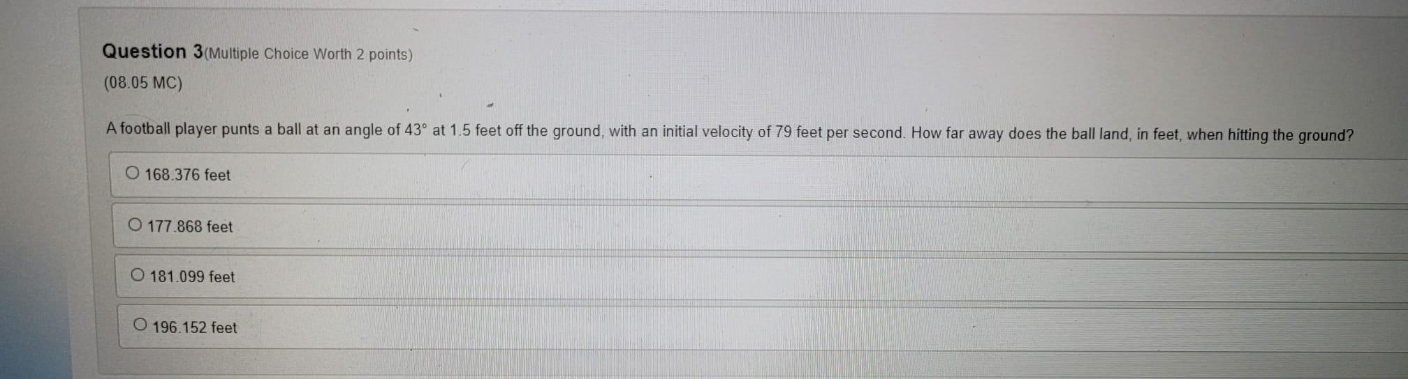 Solved Question 3 (Multiple Choice Worth 2 points) (08.05MC) | Chegg.com