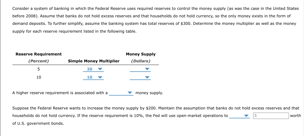 Solved Consider a system of banking in which the Federal | Chegg.com