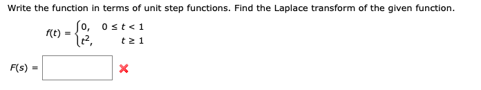 Solved Write the function in terms of unit step functions. | Chegg.com
