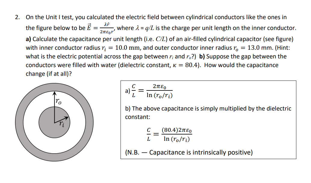 Solved 2. On the Unit I test, you calculated the electric | Chegg.com