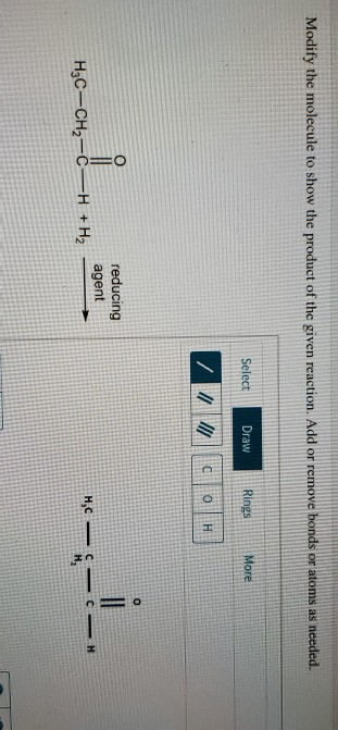Solved Modify the molecule to show the product of the given | Chegg.com