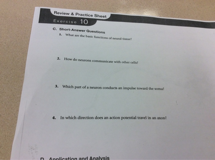 Solved Review & Practice Sheet Exercise 10 c. Short-Answer | Chegg.com