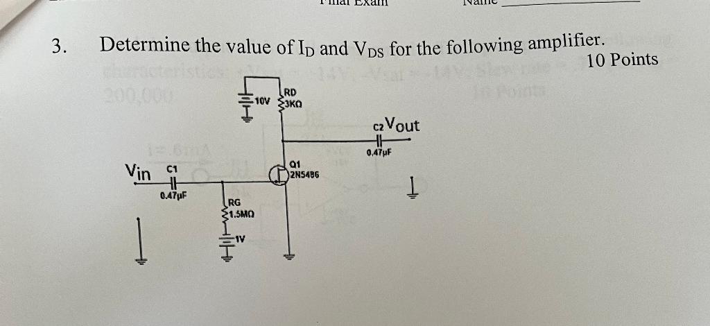 Solved 3. Determine the value of ID and Vps for the | Chegg.com