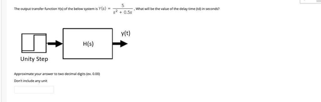 Solved The output transfer function Y(s) of the below system | Chegg.com