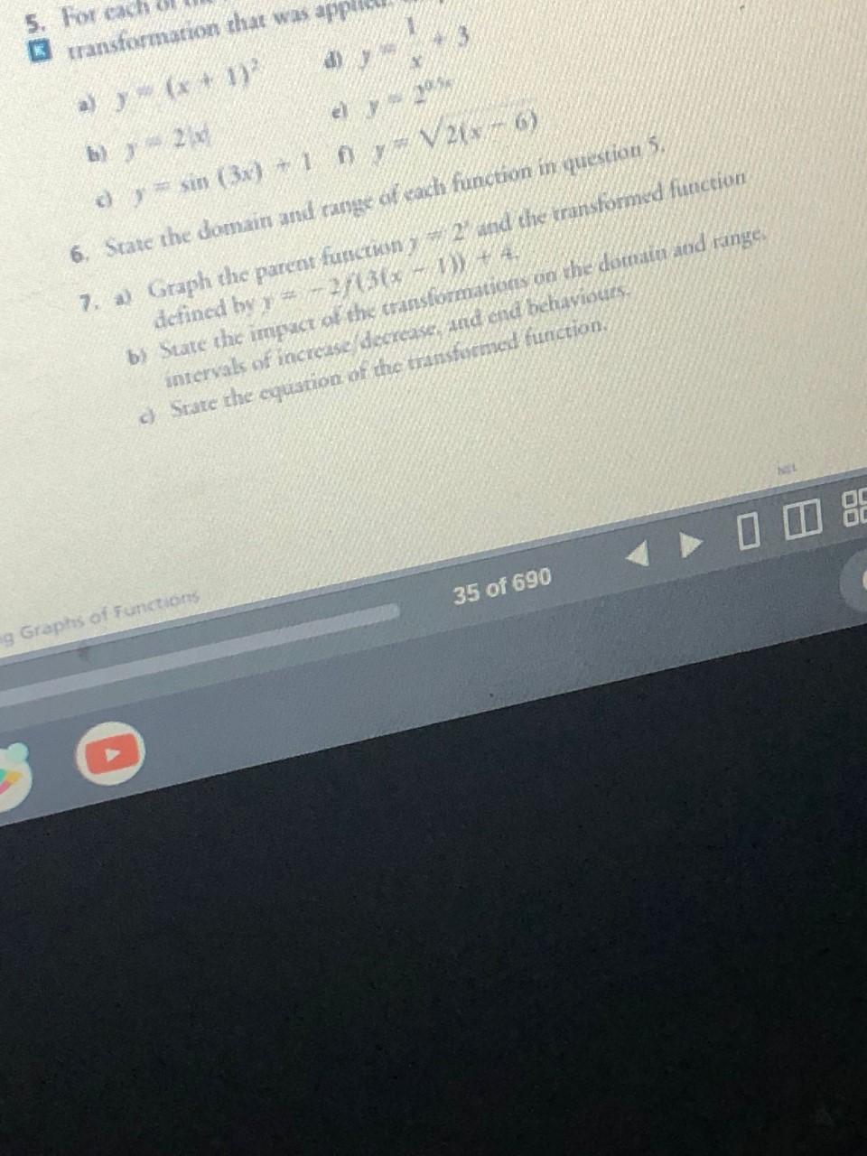 Solved 5. For each 3 transformation that was app *) 7 (x + | Chegg.com