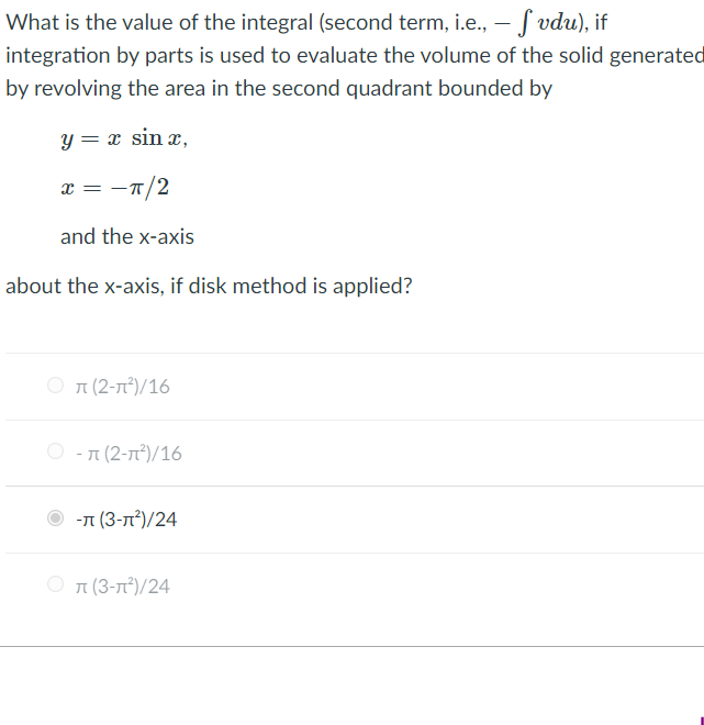 Solved What is the value of the integral (second term, i.e., | Chegg.com