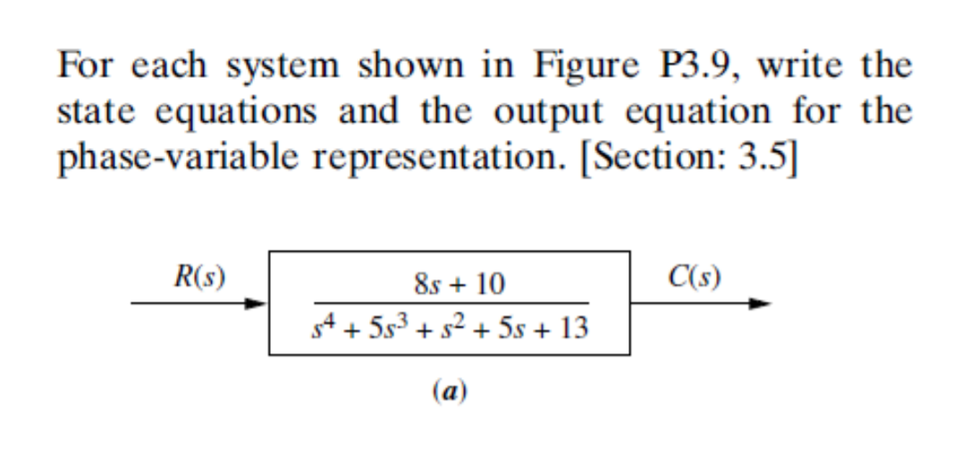Solved For each system shown in Figure P3.9, write the state | Chegg.com