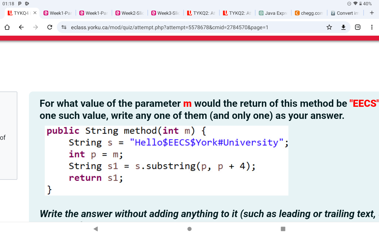 Solved For what value of the parameter m ﻿would the return | Chegg.com