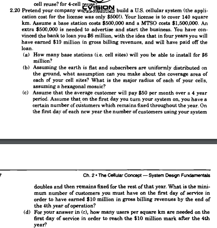 Solved cell reuse? for 4-cell reuse CVISION 2.20 Pretend | Chegg.com