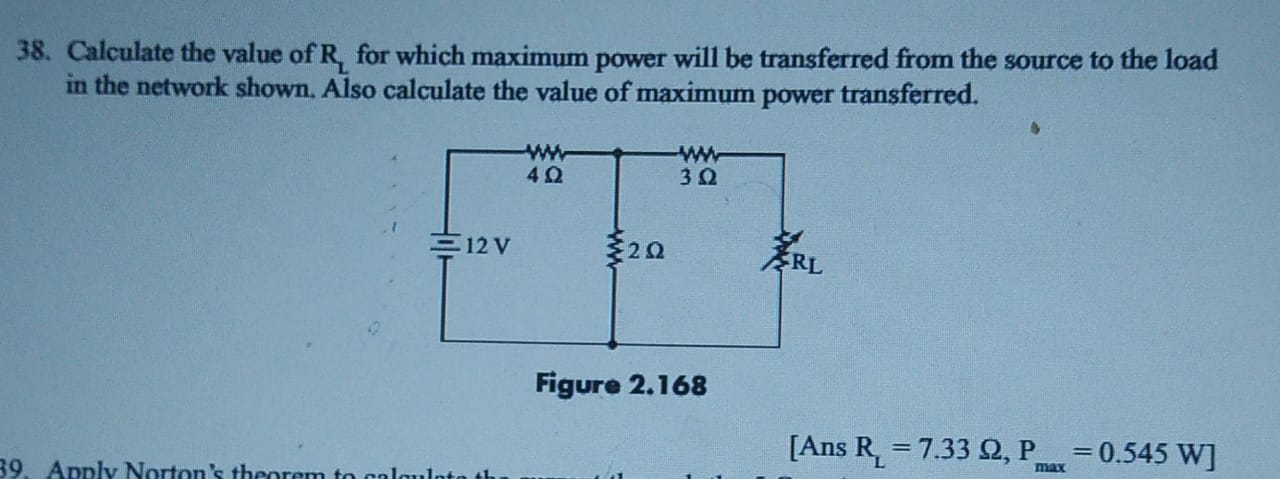 Solved Calculate the value of RL ﻿for which maximum power | Chegg.com