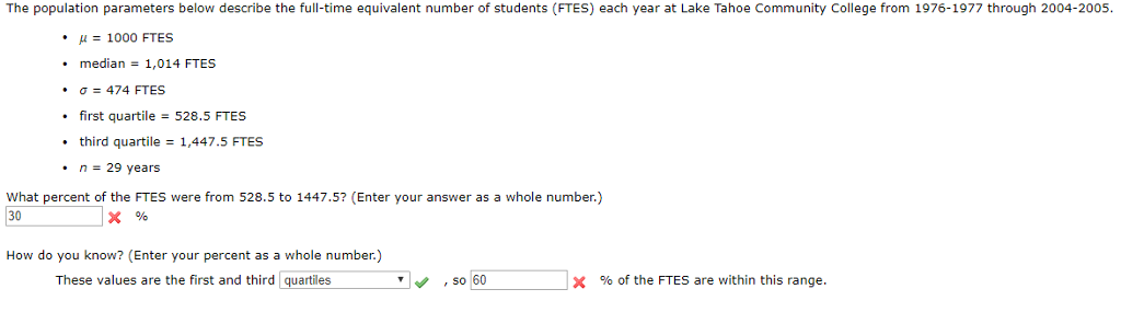 Solved The population parameters below describe the | Chegg.com