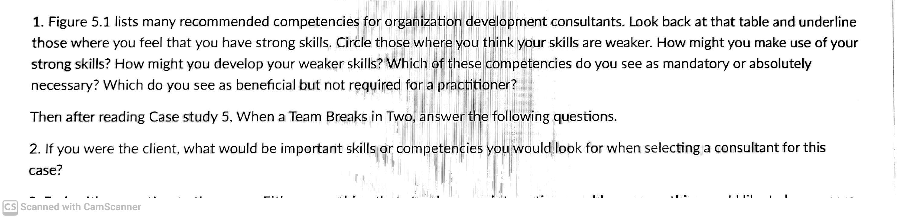 Solved Figure 5.1 ﻿lists many recommended competencies for | Chegg.com