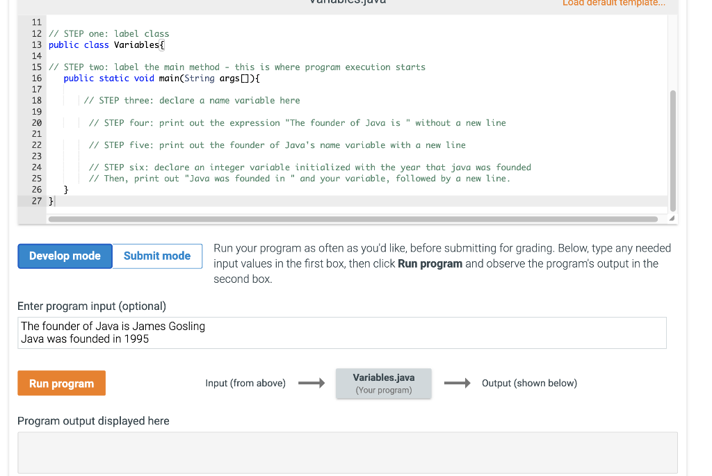 Solved 2.12 Lab 1 - Variables and Printing Lab Instructions | Chegg.com