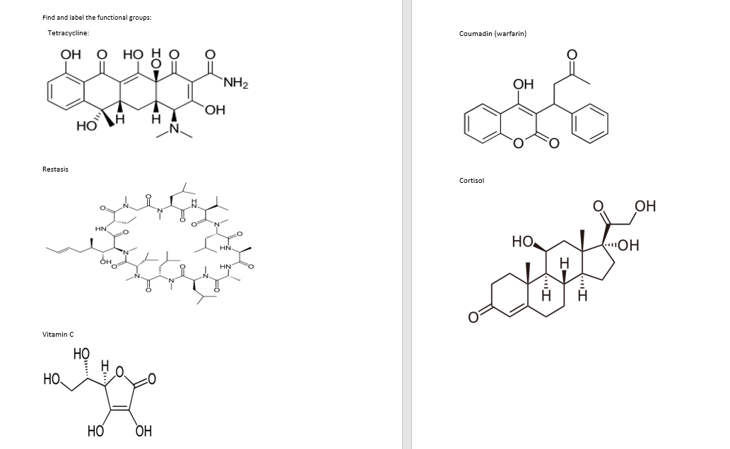 Solved Find and label the functional groups: Tetracycline | Chegg.com