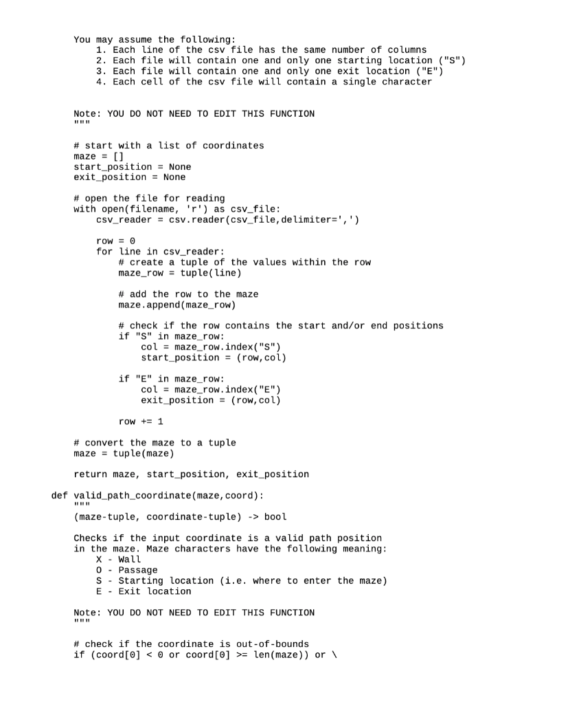 Solve the mazes iteratively(using a loop) with the | Chegg.com