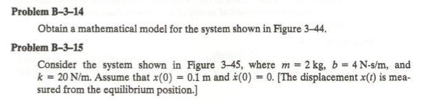 Solved Problem B-3-15 Consider the system shown in Figure | Chegg.com