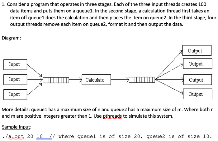 Solved 1. Consider a program that operates in three stages. | Chegg.com