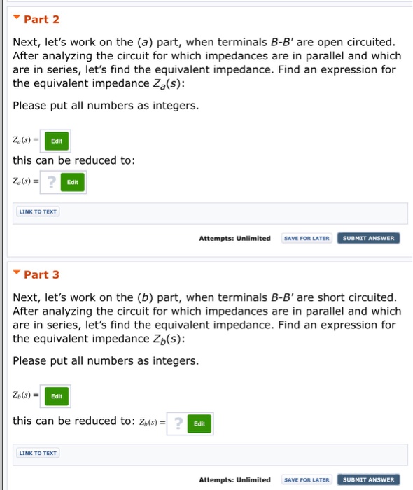 Solved Find the input impedance Z(s) of the network in the | Chegg.com