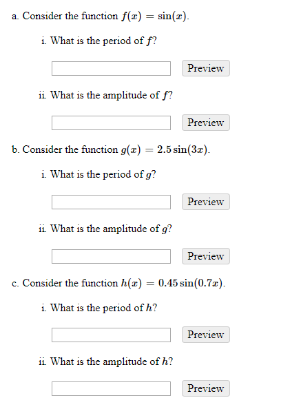 Solved a. Consider the function f(x) -sin(x) i. What is the | Chegg.com