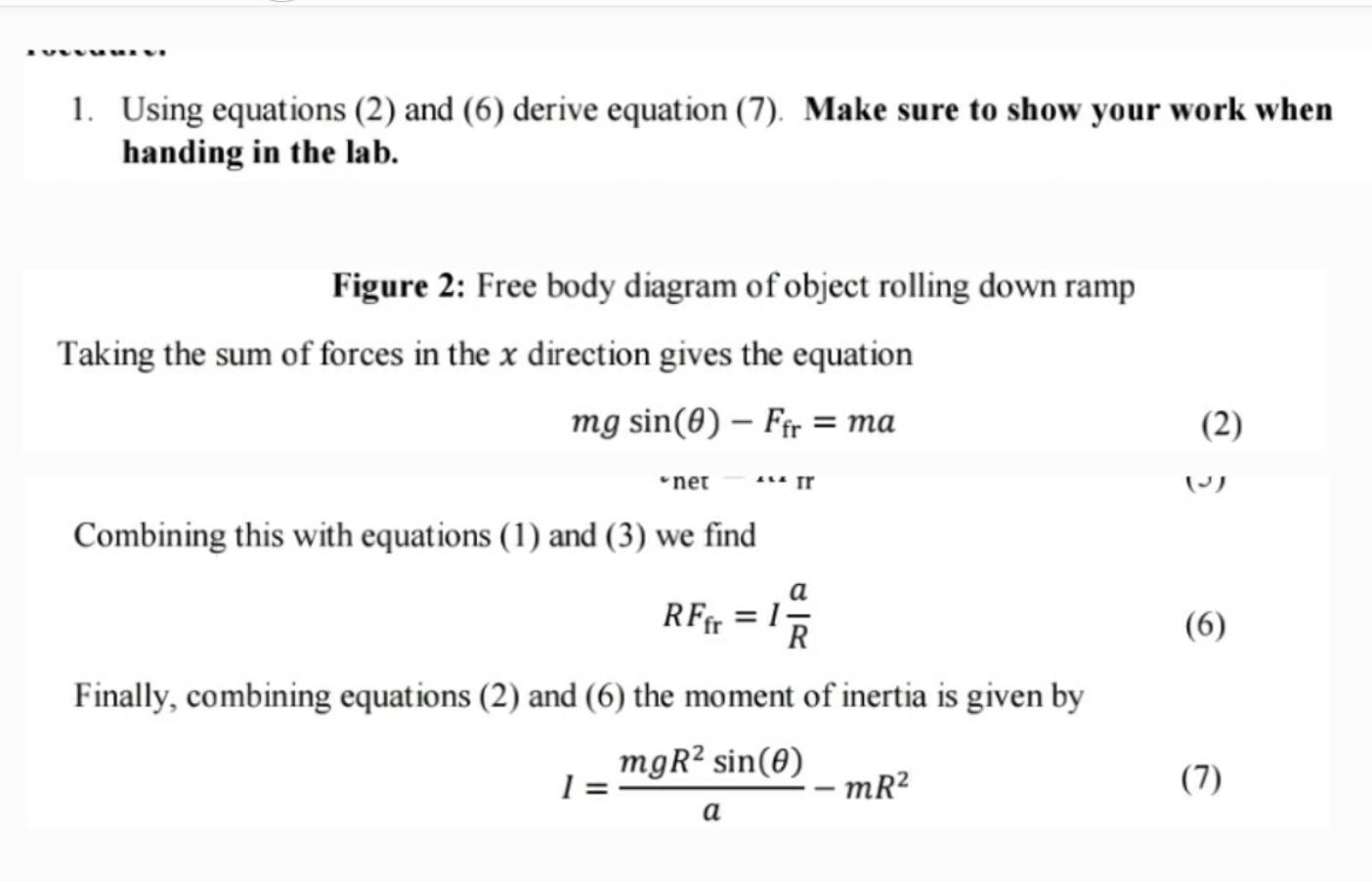 Solved 1. Using equations (2) and (6) derive equation (7). | Chegg.com