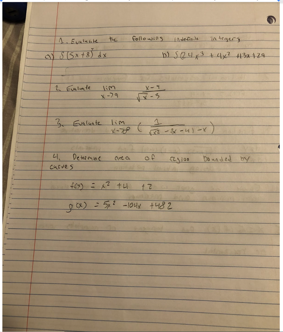 Solved 1. Evaluate the followins indefinile integers 1) | Chegg.com