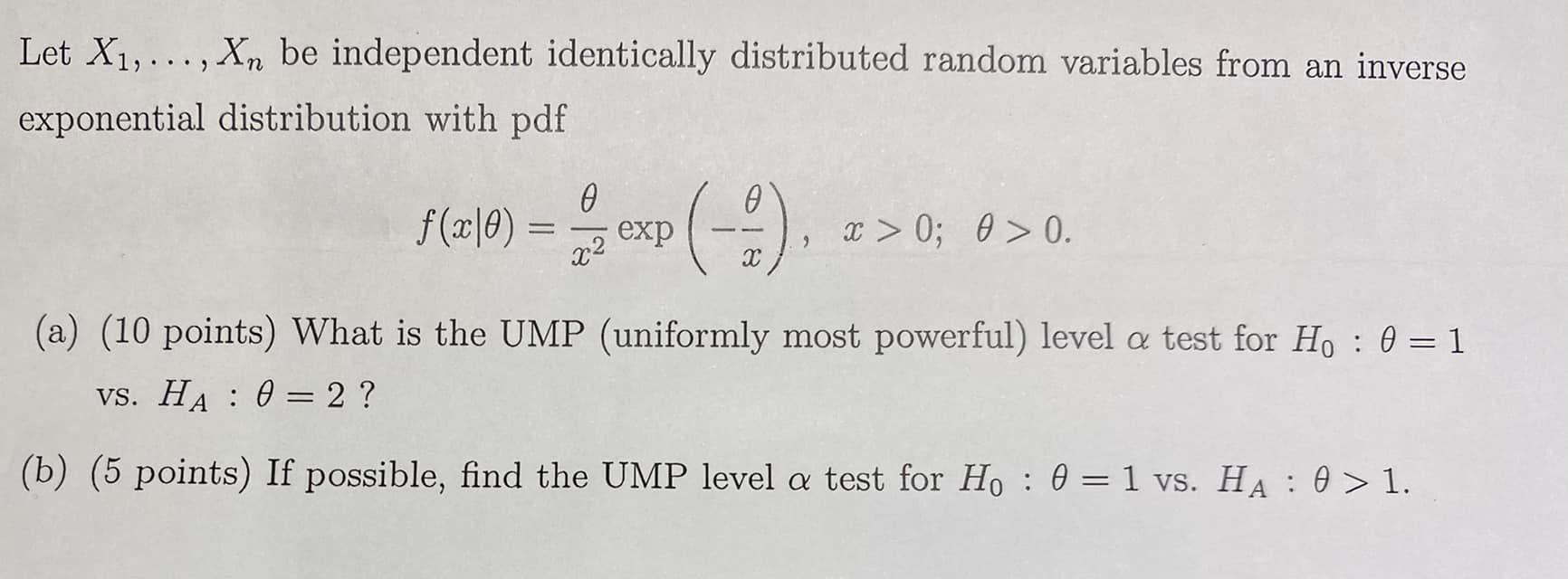 Solved Let X1,..., Xn be independent identically distributed | Chegg.com