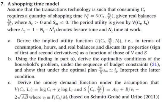 -7. A shopping time model Assume that the | Chegg.com