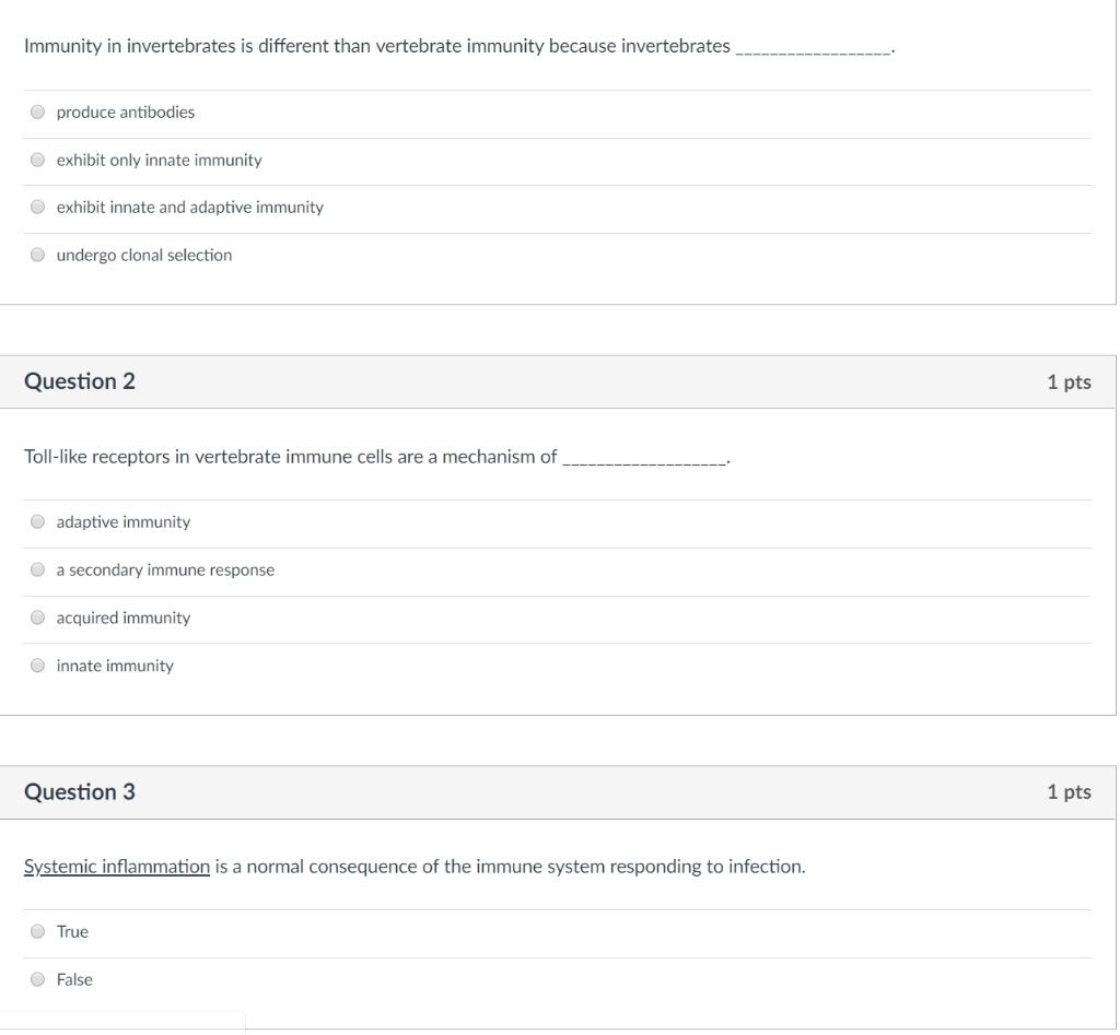 Solved Immunity in invertebrates is different than | Chegg.com