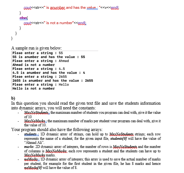Solved In this lab you will be asked to read students | Chegg.com