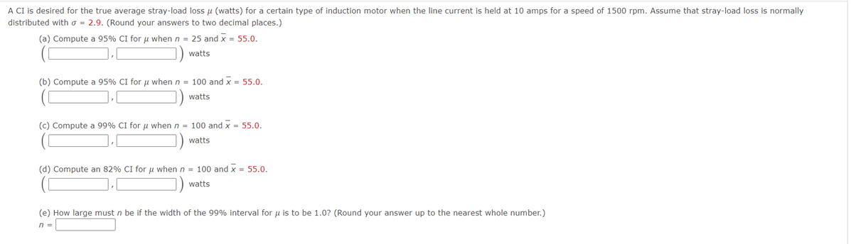 Solved distributed with σ=2.9. (Round your answers to two | Chegg.com