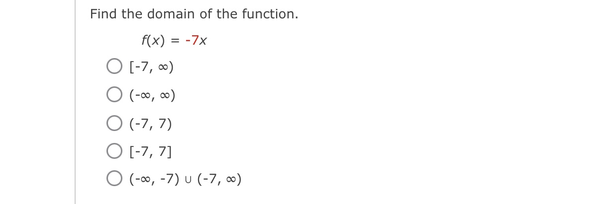 Solved Find the domain of the | Chegg.com