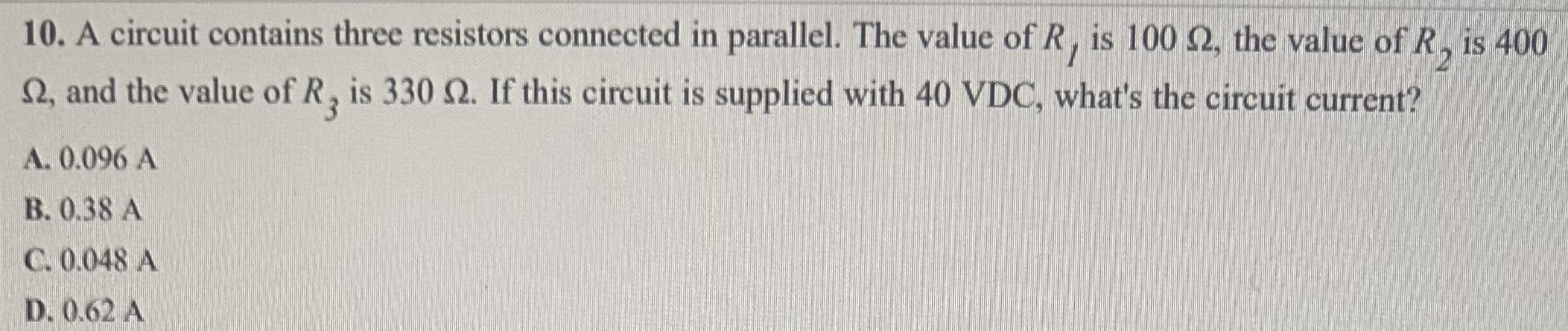 Solved A circuit contains three resistors connected in | Chegg.com