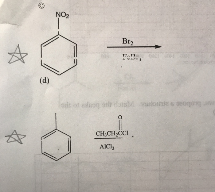 Solved NO2 Br2 CH3CH2CC AlCl3 | Chegg.com