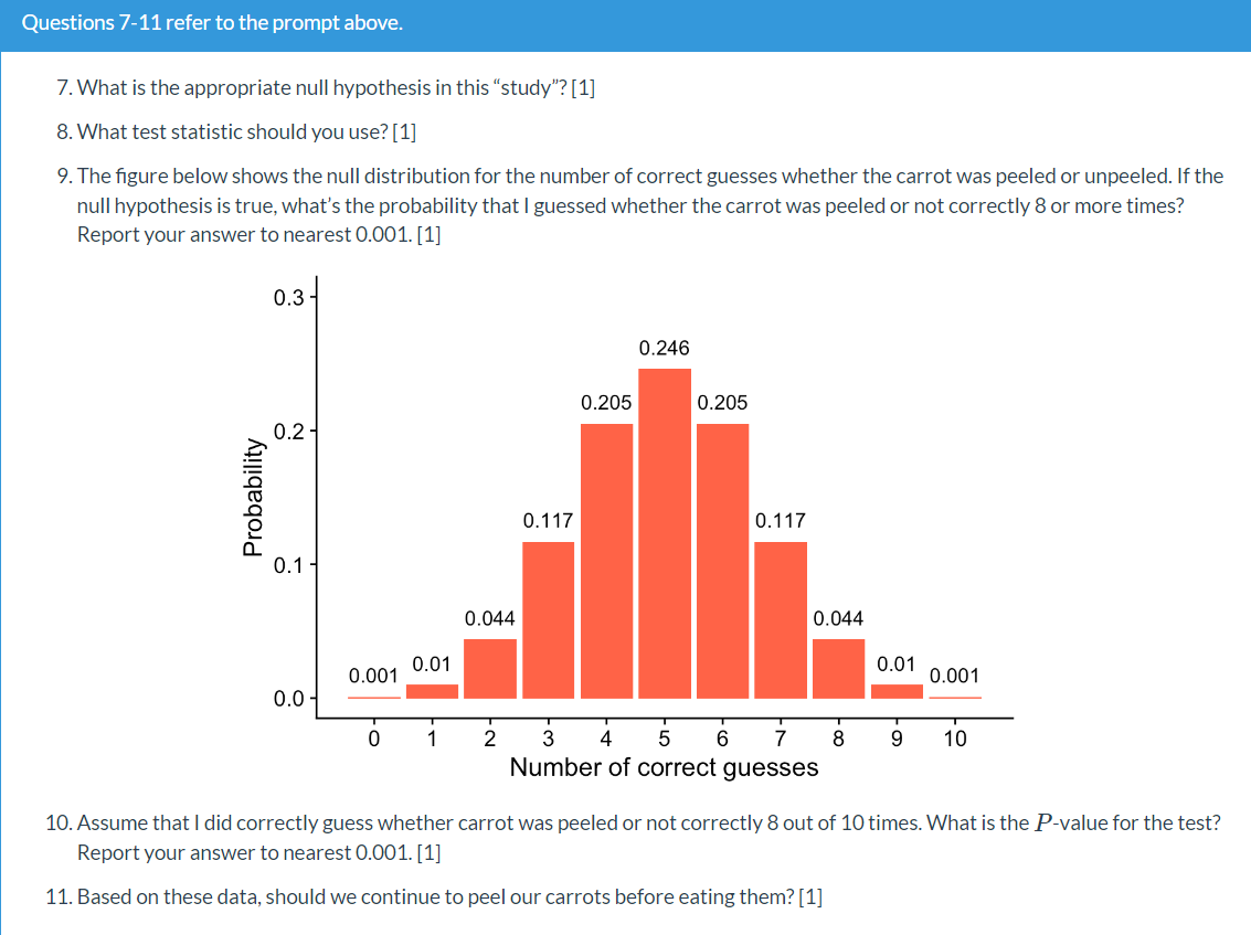 Solved 7. What is the appropriate null hypothesis in this | Chegg.com