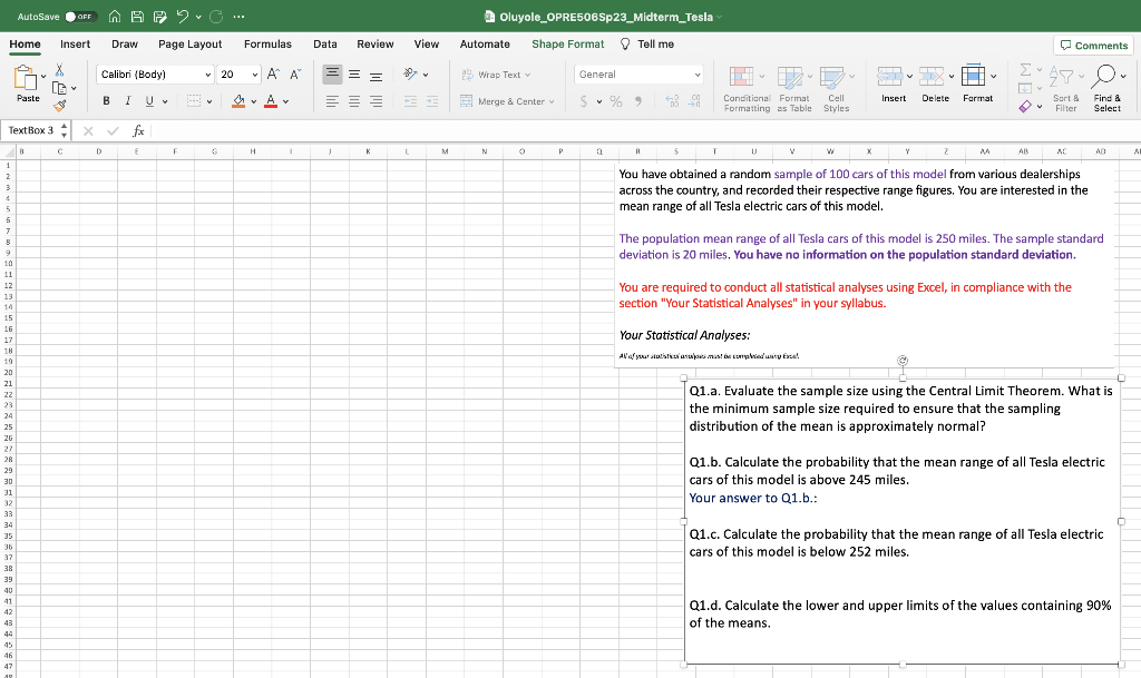 Solved Home Insert Draw Page Layout Formulas Data Review | Chegg.com