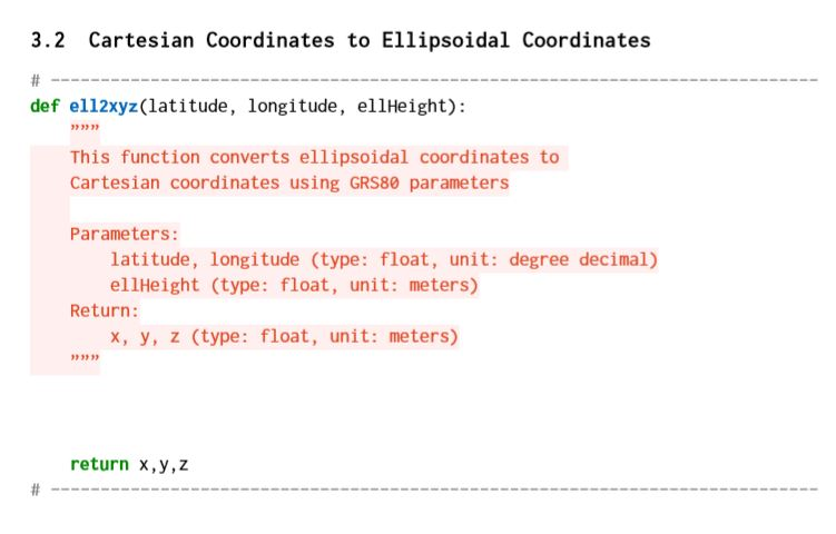 3.2 Cartesian Coordinates to Ellipsoidal Coordinates | Chegg.com