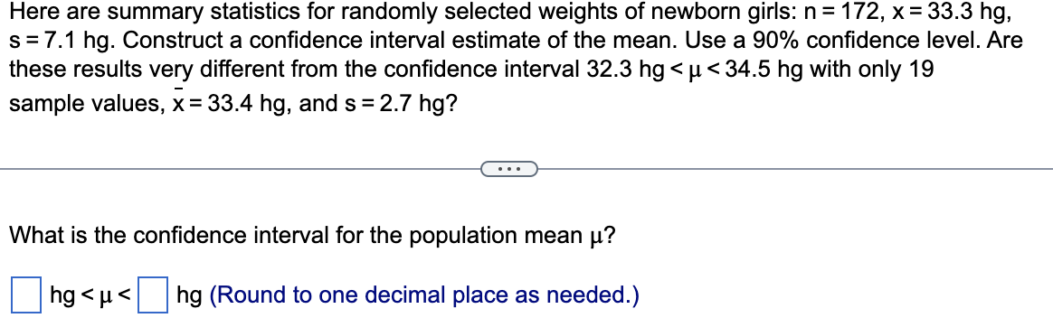 Solved Here are summary statistics for randomly selected | Chegg.com