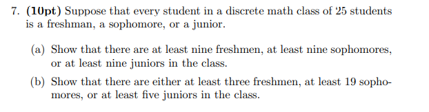 Solved 7. (10pt) Suppose that every student in a discrete | Chegg.com