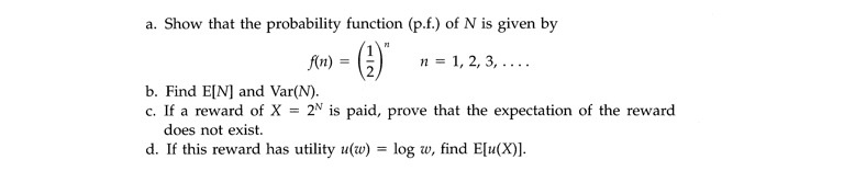 Solved (1)" a. Show that the probability function (p.f.) of | Chegg.com