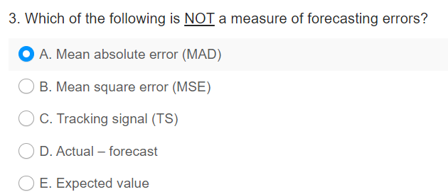 Solved 3. Which of the following is NOT a measure of | Chegg.com