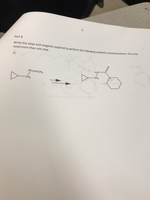 Solved Part B Write the steps and reagent need more than one | Chegg.com
