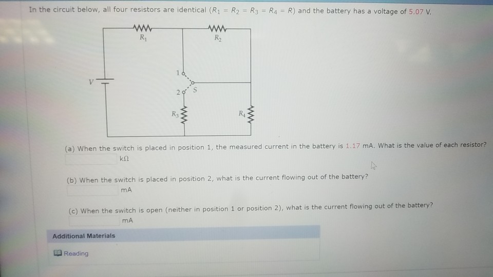 Solved In the circuit below, all four resistors are | Chegg.com