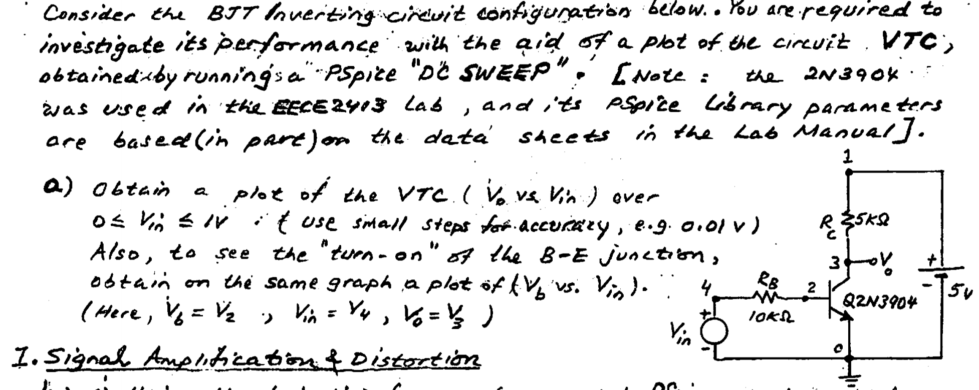 . Consider the BJT Inverting circuit configuration | Chegg.com